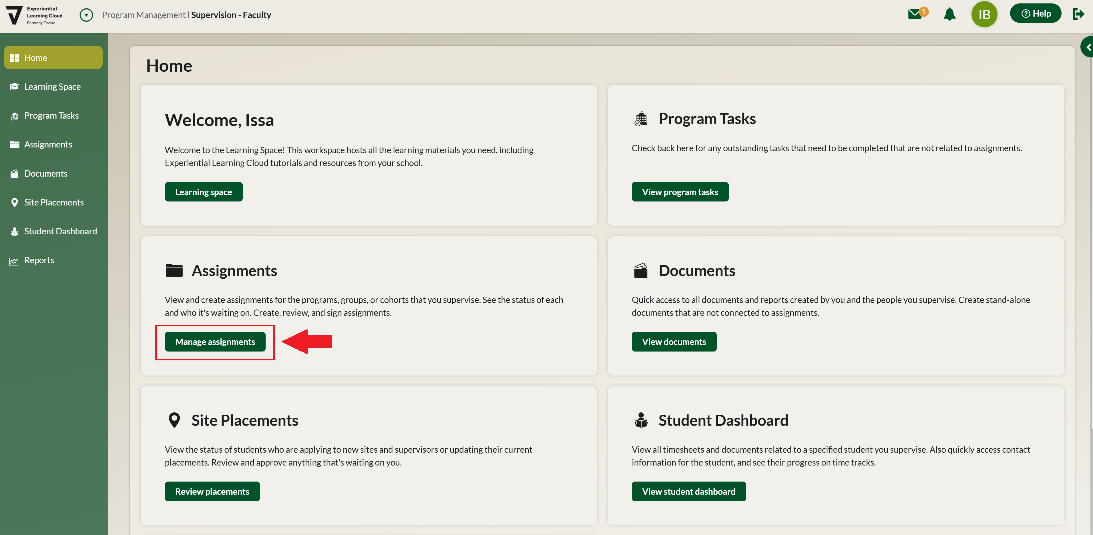 Experiential Learning Cloud: Navigating the Assignment Grid