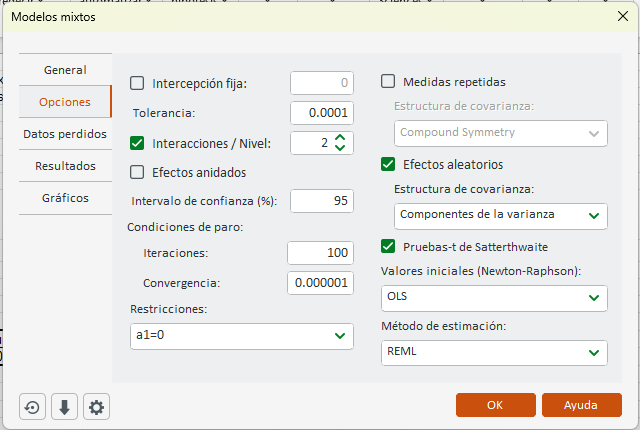 XLSTAT: ANOVA de medidas repetidas con datos desequilibrados utilizando ...