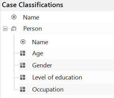 Create case classifications (NVivo 14 Windows)